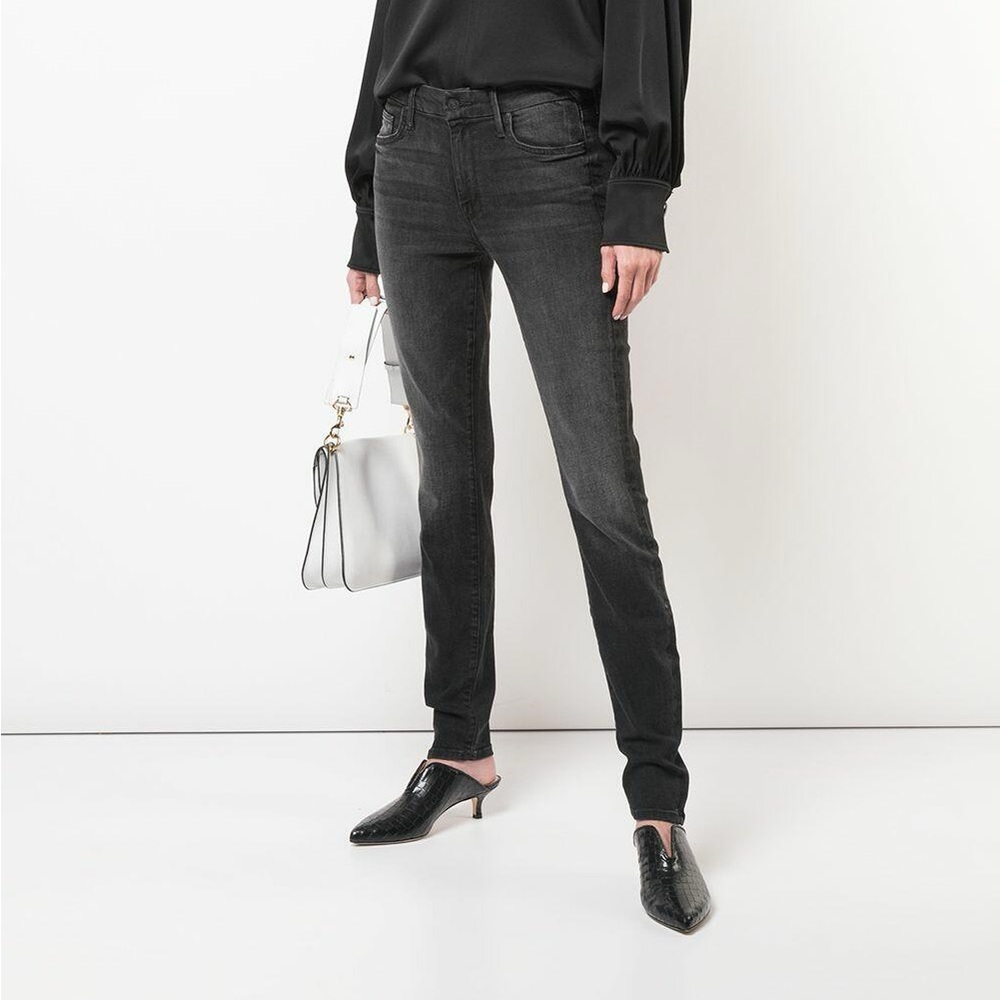 Mother The Looker Night Hawk Skinny Jeans Black Gray … - Gem